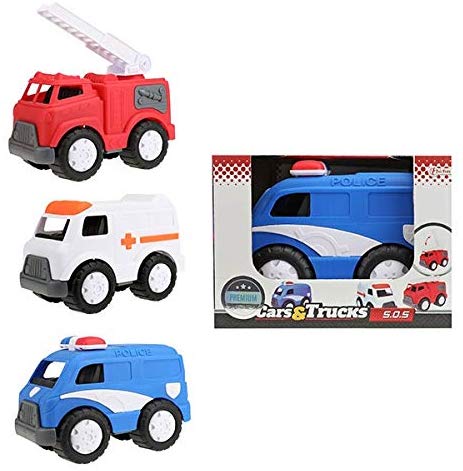 2 Pack Assorted Emergency Toy Vehicles For Kids - UMKYTOYS